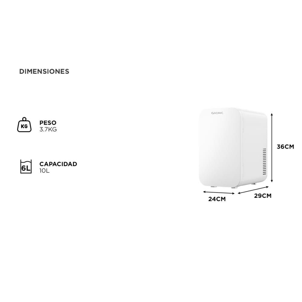 Mini Heladera Portátil Gadnic 20L Frío Calor Para Cosmeticos y Hogar