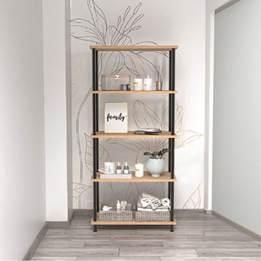 BIBLIOTECA SIMPLE 147CM. 68 x 30 x 147 cm. Color ROBLE ATAKAMA