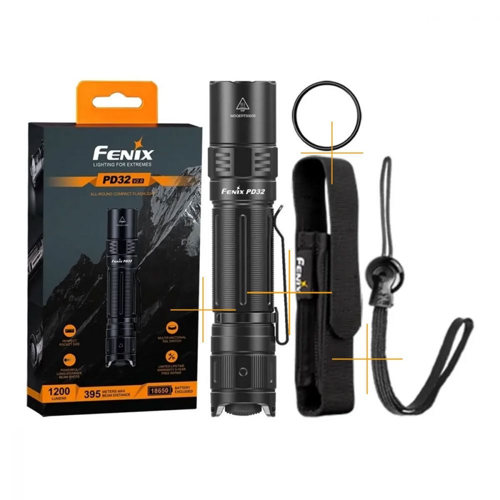 Fenix Linterna Pd32 V2.0 1200 Lumen