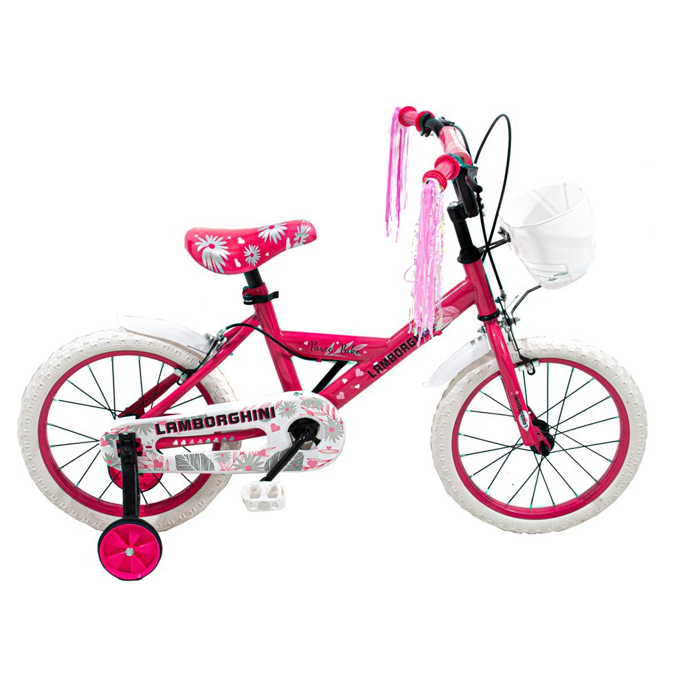 Bicicleta Infantil Rodado 16 Lamborghini Rosa