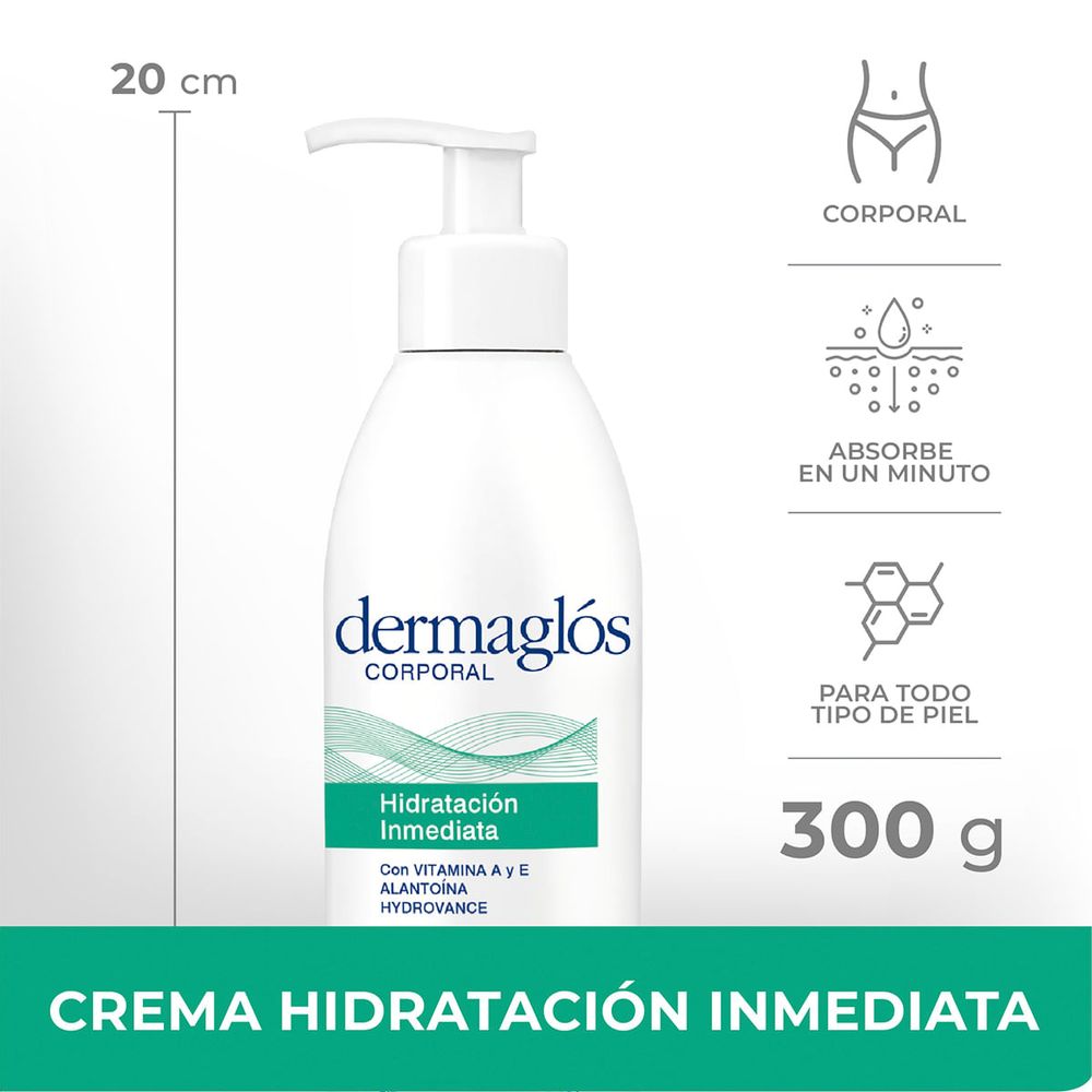 Dermaglos Emulsion Corporal Hidratanción Inmediata 300ml