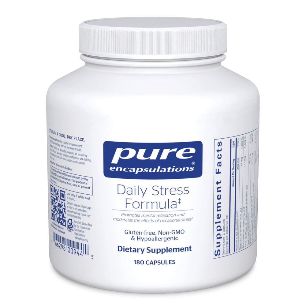 Suplemento Pure Encapsulations Daily Stress Formula 180 cápsulas