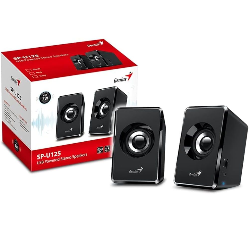 Parlante USB GENIUS SP-U125 entrada Aux Gris
