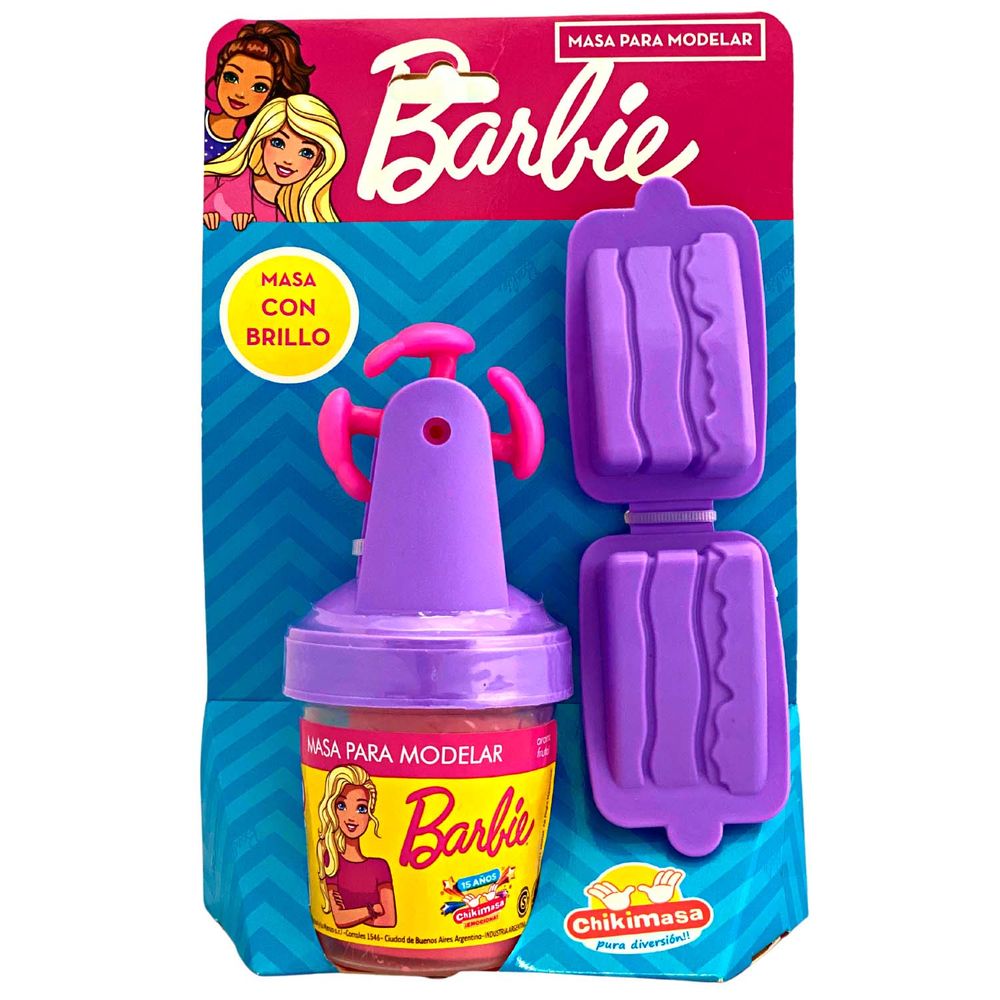 Juego De Masa Barbie Con Brillo y Moldes - Chikimasa