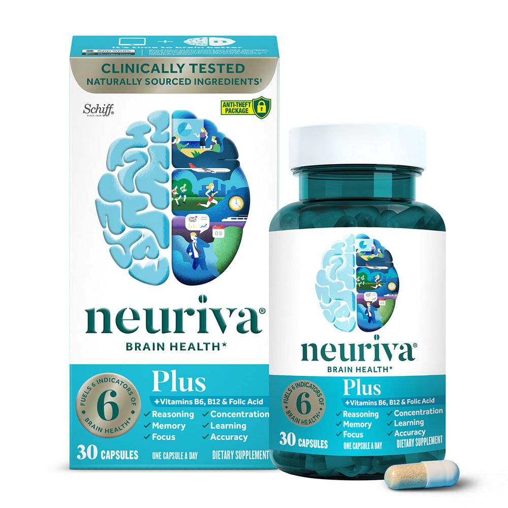 NEURIVA - Rendimiento cerebral Plus, suplemento de