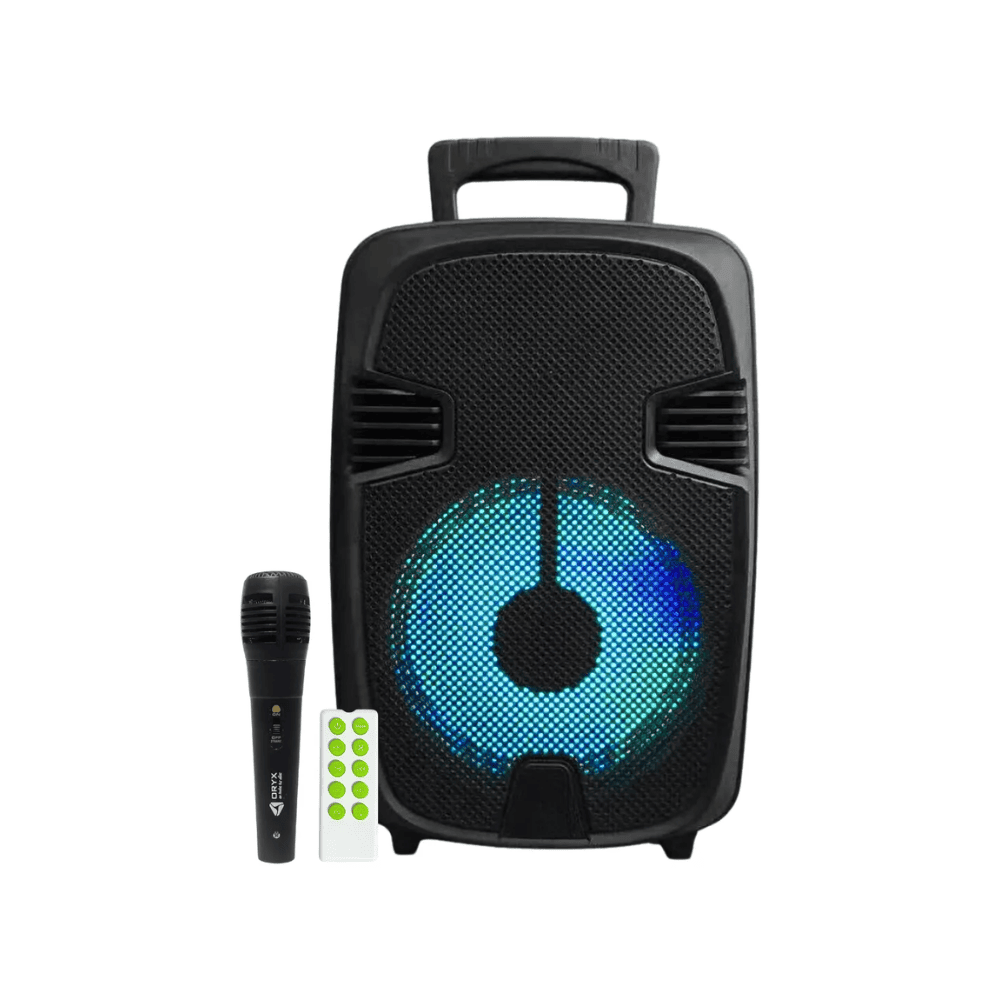Parlante Portátil 8 Pulgadas Micrófono Y Luces Led SP-1146-5A Oryx