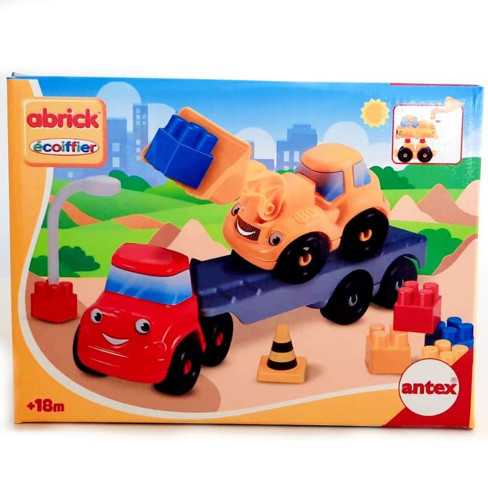 Set De Grua Y Pala Mecánica Con Bloques Abrick 9040