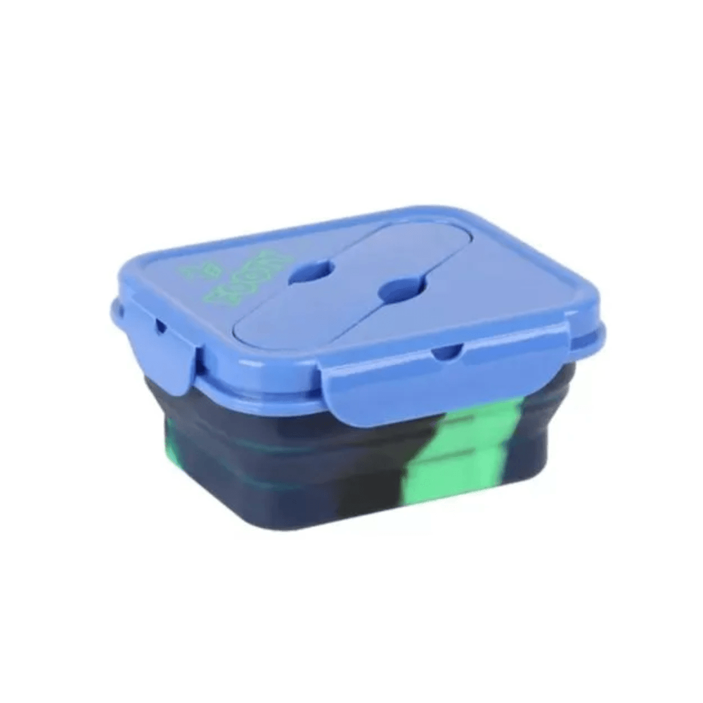 Lunchera Footy Plegable Silicona 1 Compartimiento. Footy Azul