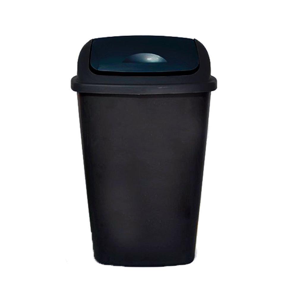 Tacho De Basura Con Tapa Rebatible X 25 Lts Negro Colombraro