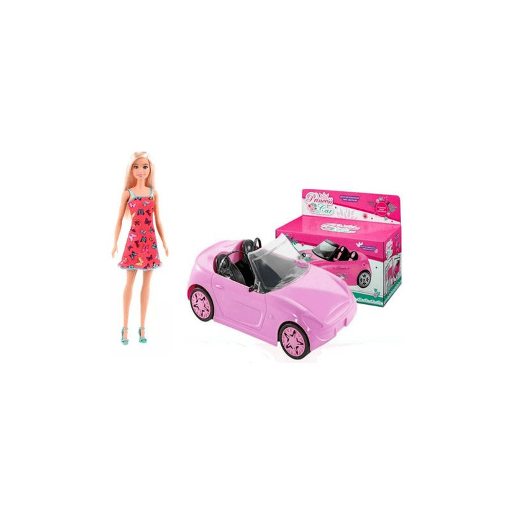 Combo Auto Princess 711+muñeca Barbie T7439 Original Mattel