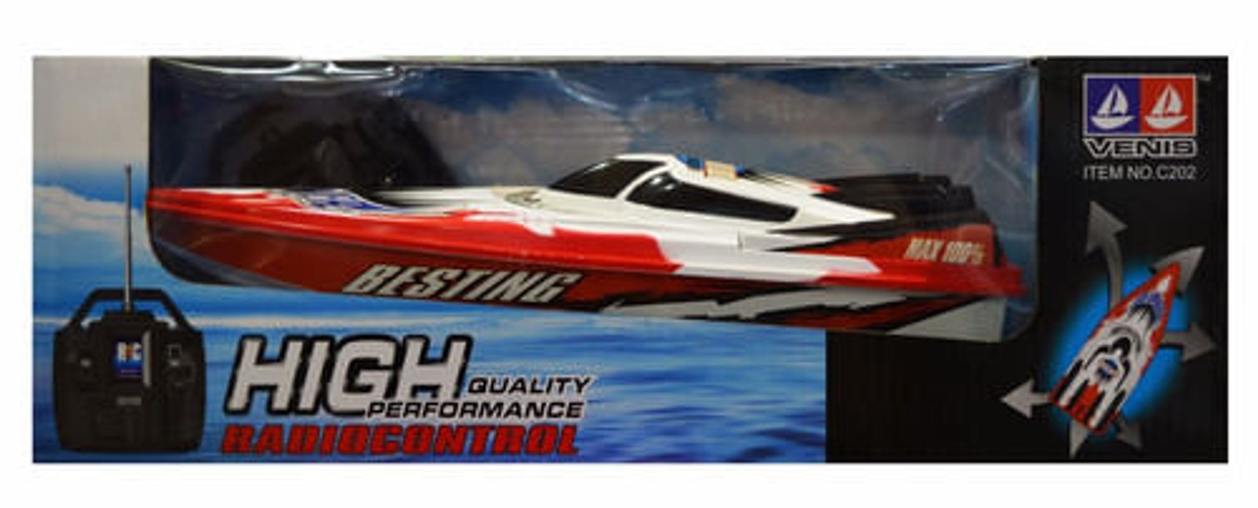 Lancha De Carrera A Radio Control Racing Boat 30 Cm