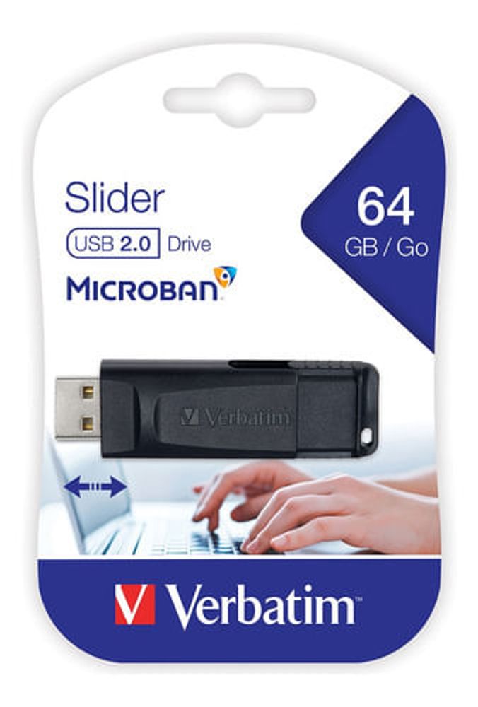 Pendrive Verbatim Store N Go Slider 64gb Usb 2.0 98698