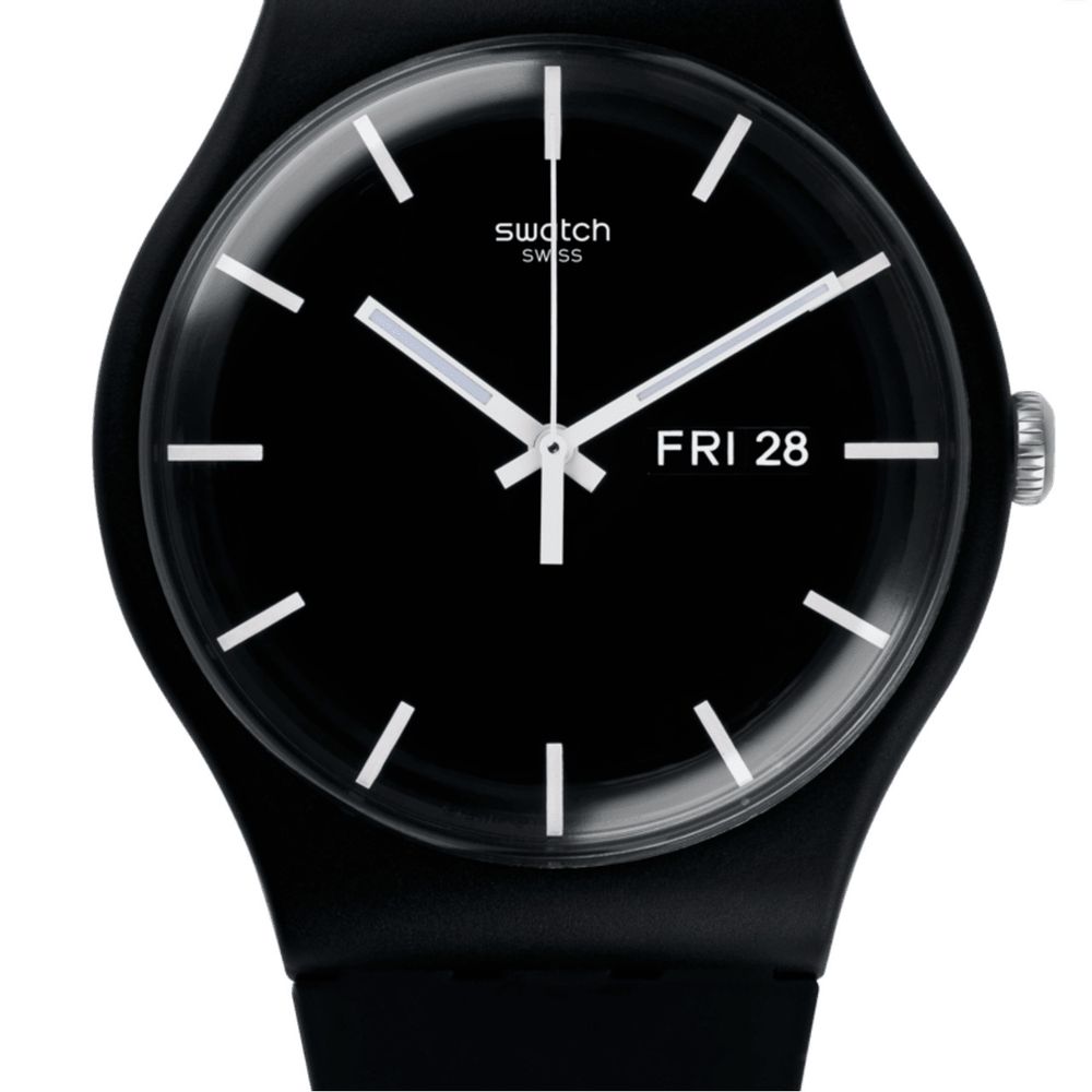 Reloj Swatch Mono Black Again So29b704 Suizo Hombre 41 mm diametro