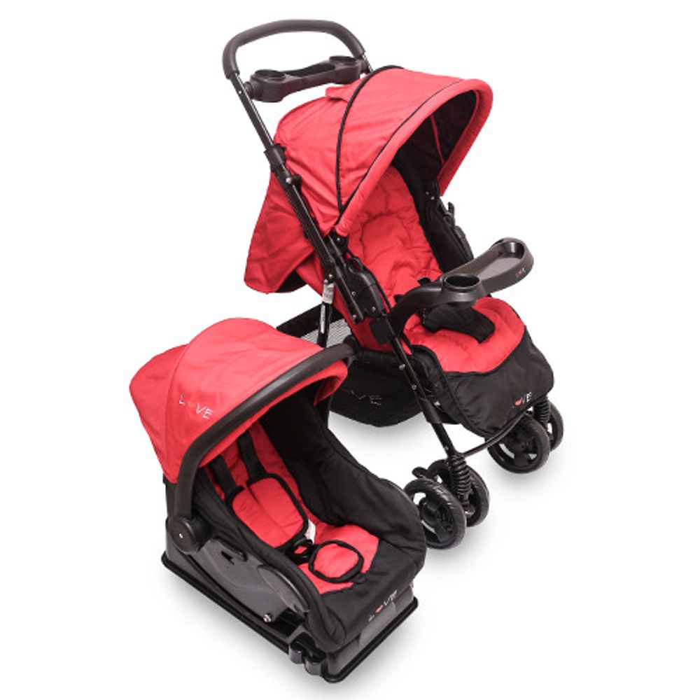 Cochecito Travel System con Huevito y Base Love 266 06 Rojo