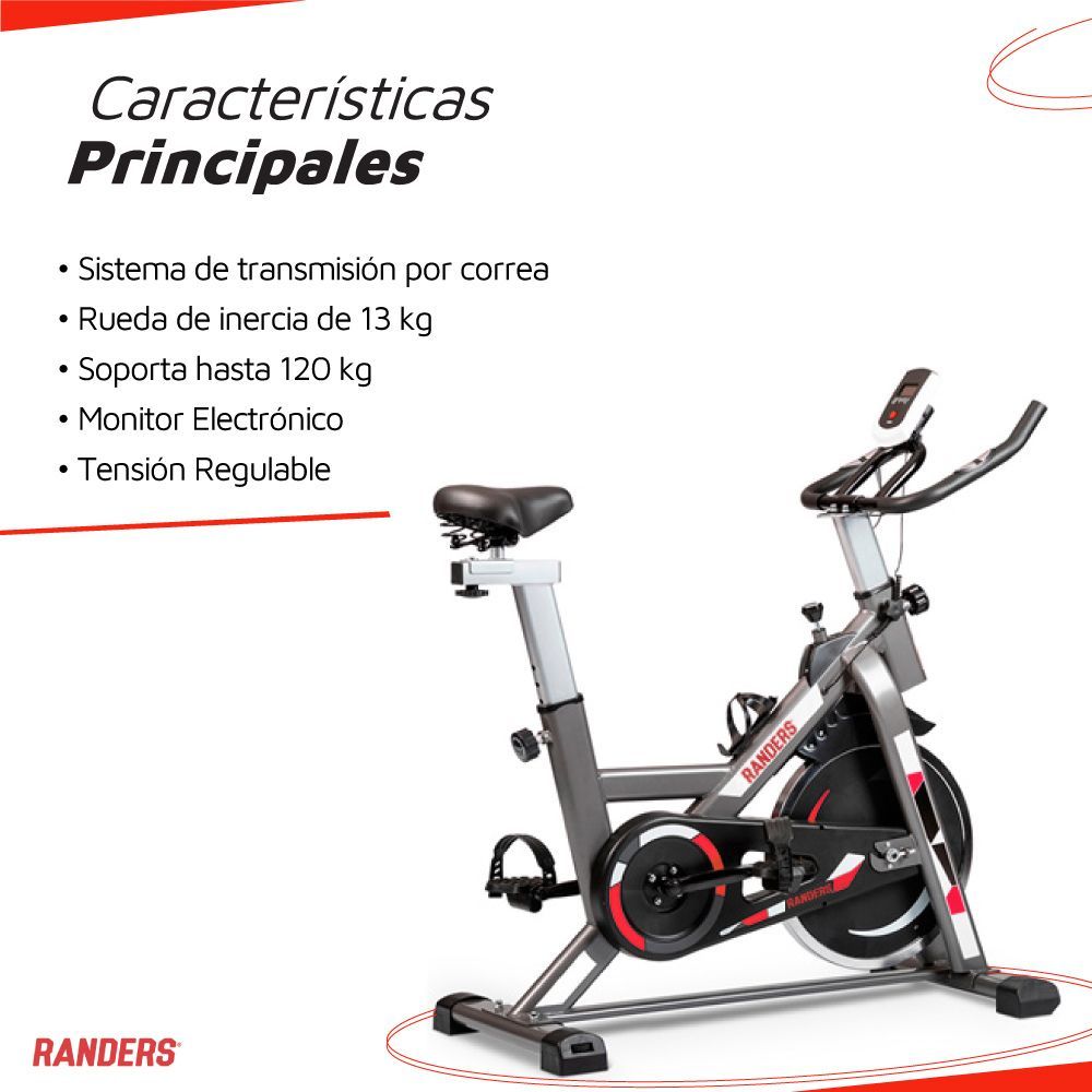 Bicicleta Fija Spinning Randers 13kg VKT00145