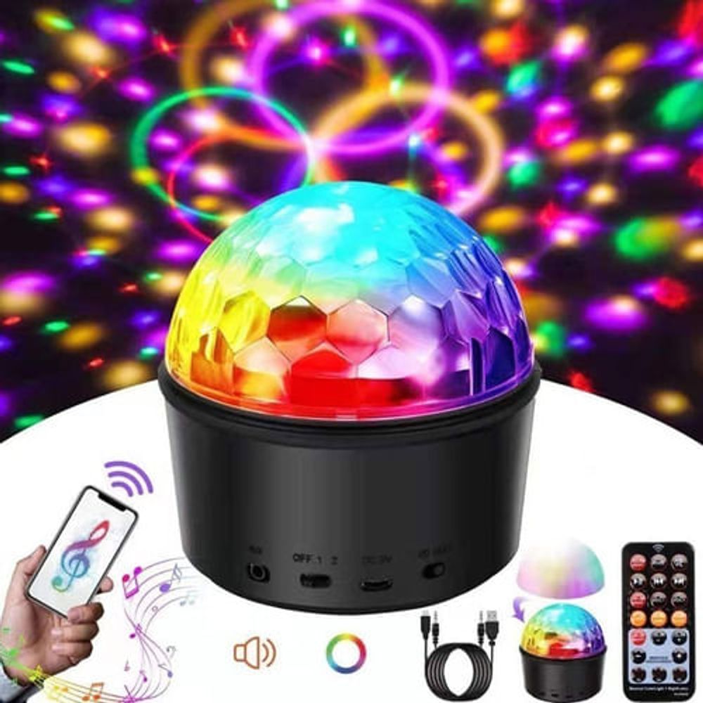 Luz Fiesta Proyector Parlante Bluetooth Led Rgb Recargable
