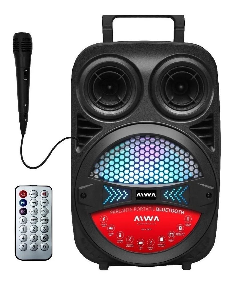 Parlante Aiwa Audio Party Aw-p240d Portátil Bluetooth Negro