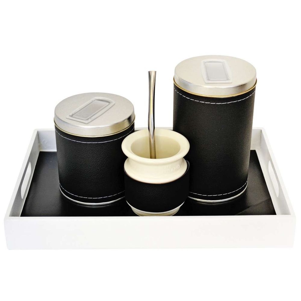 Kit de Mate Urbano y bandeja Negro