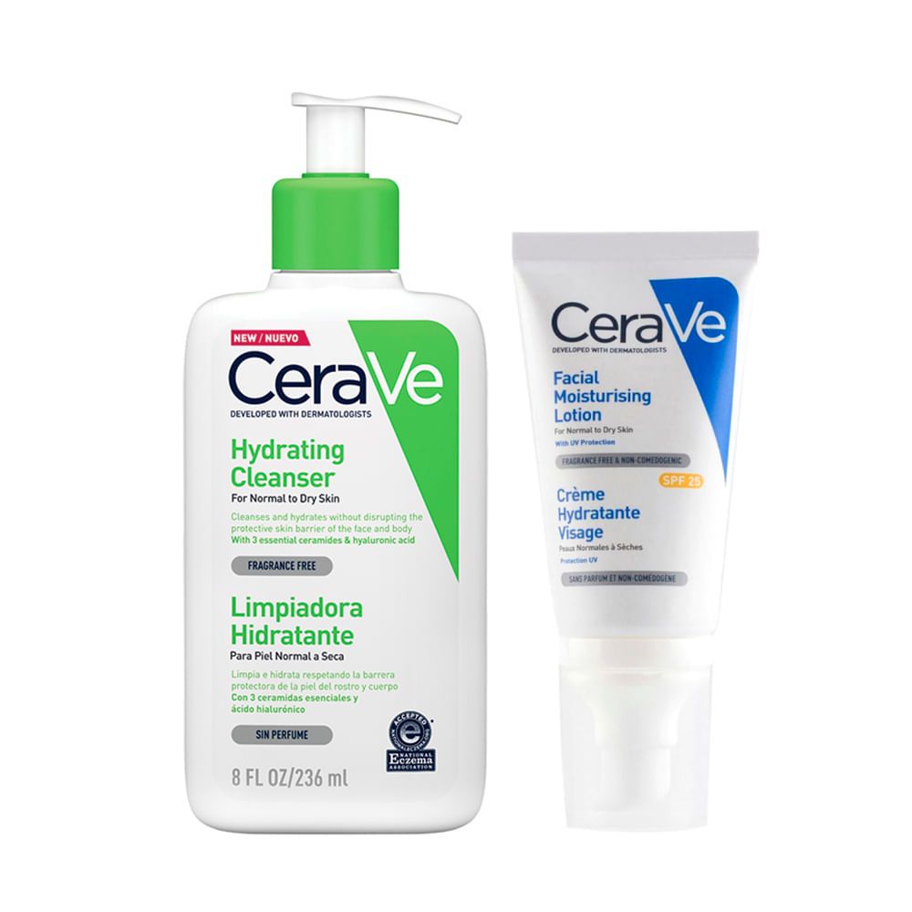 Cerave Set Limpieza E Hidratación Para Pieles Normales A Secas