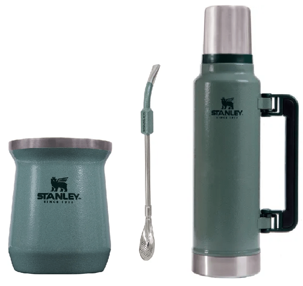 COMBO Stanley Original TERMO 1.4 Lts MATE BOMBILLA SPOON