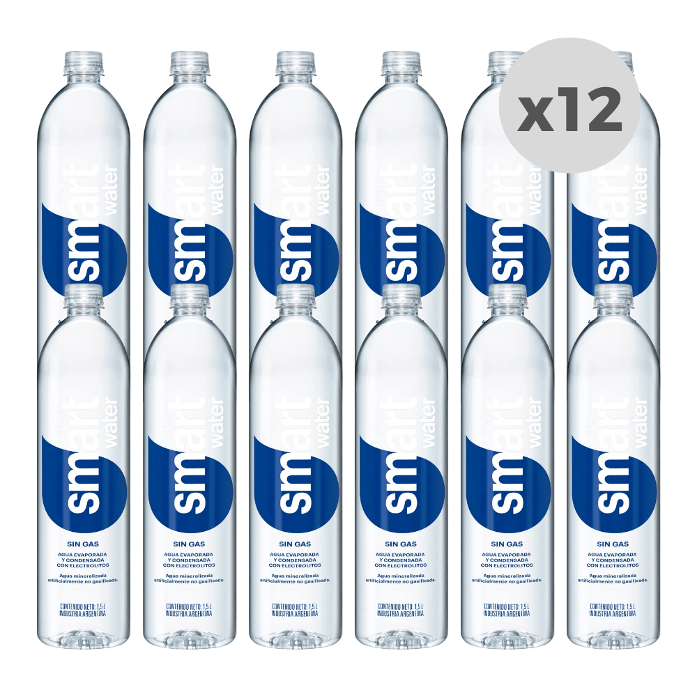 Agua Mineral Smartwater sin gas Botella 1,5L x12