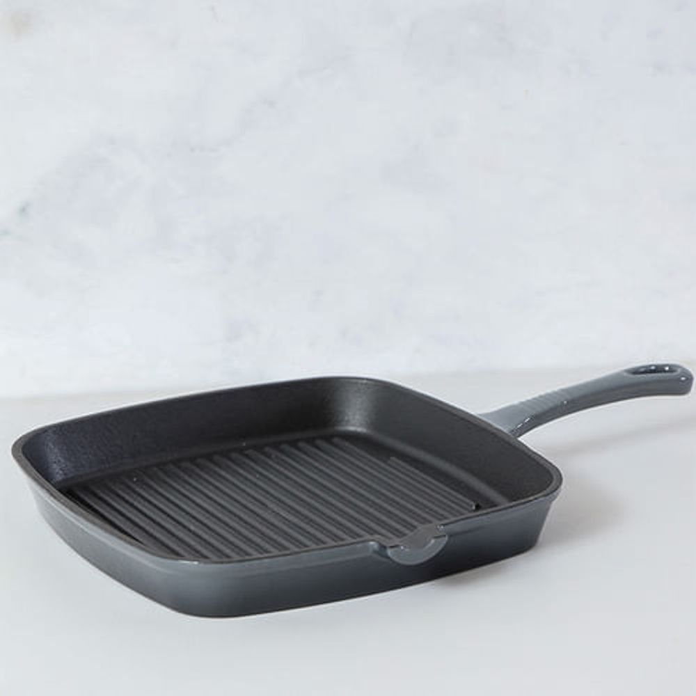 Bifera De Hierro Enlozado Feuer Con Asa Y Mango Sarten 24cm