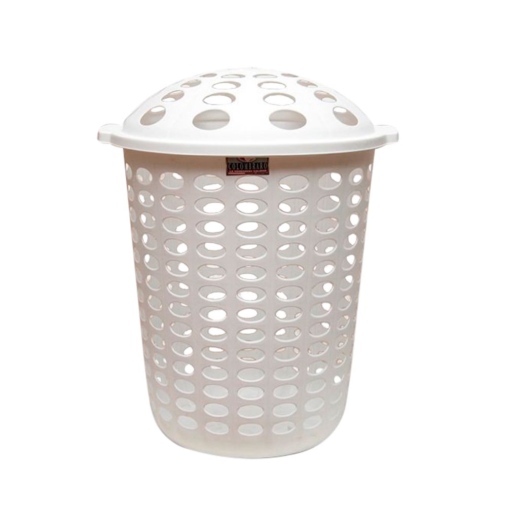 Canasto Calado Ultra Cesto Para Ropa 28lts Blanco - Colombraro