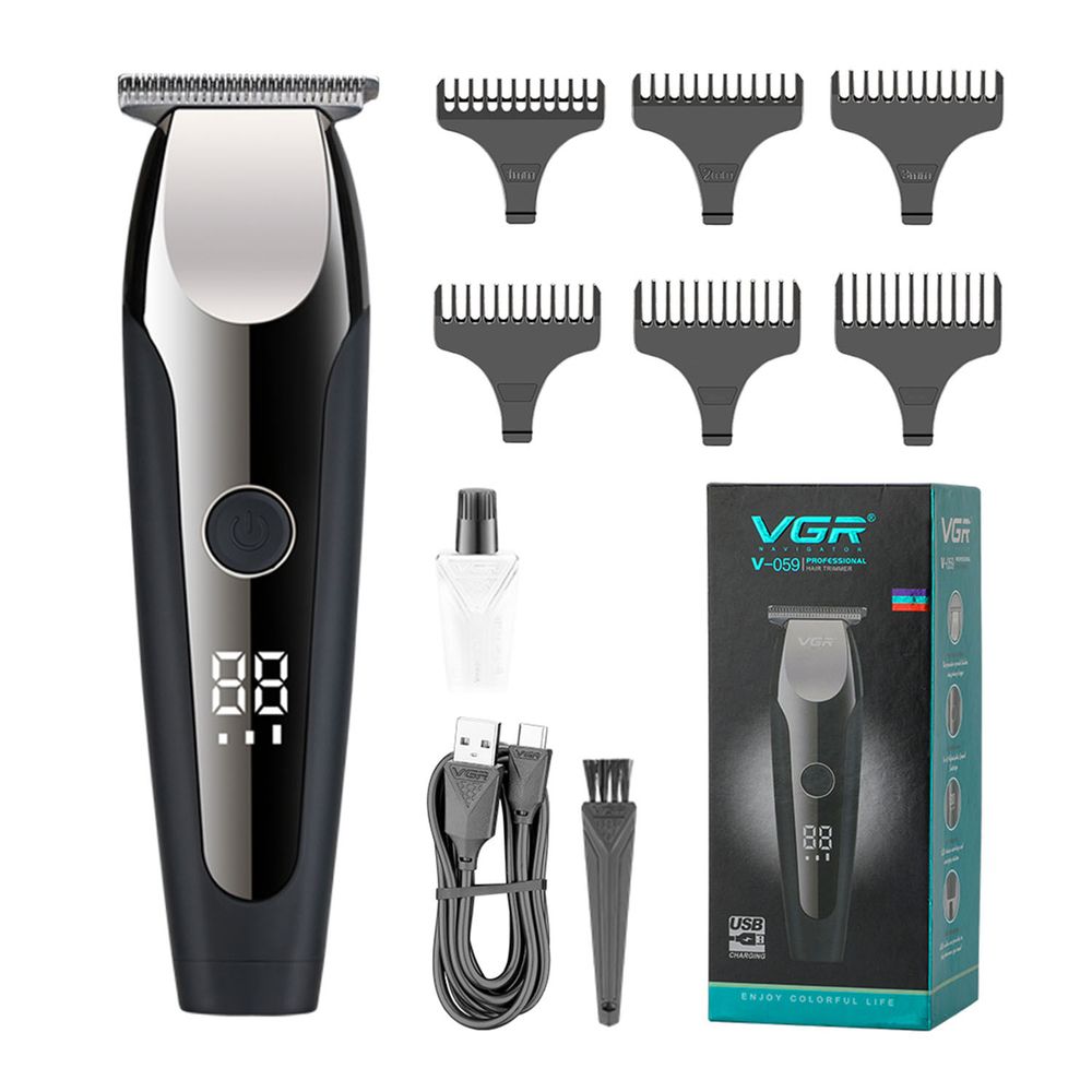 Máquina Patillera Profesional Recargable VGR V-059 Usb Led