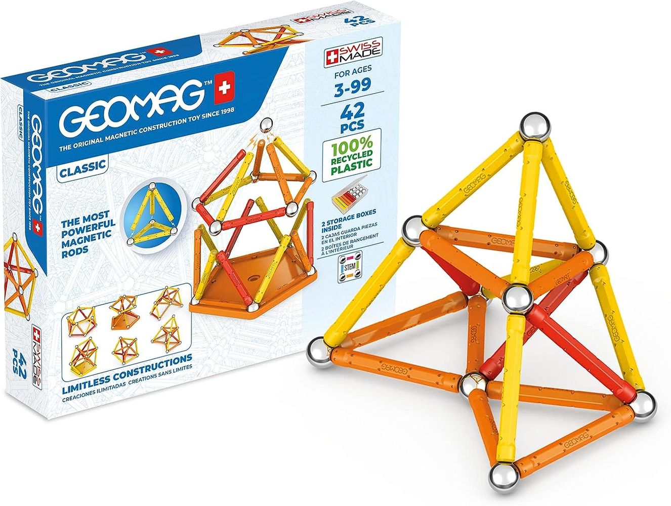 Geomag Bloques Magneticos Classic 42 Piezas