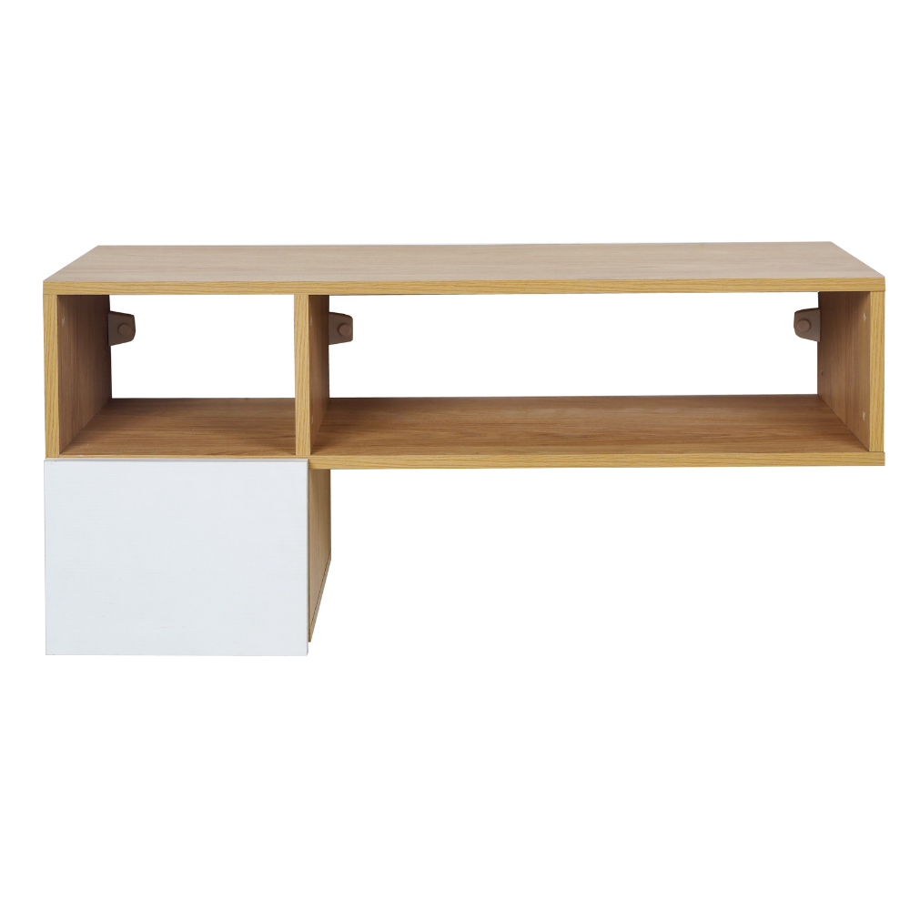Rack Flotante Ricchezze Hickory/Blanco