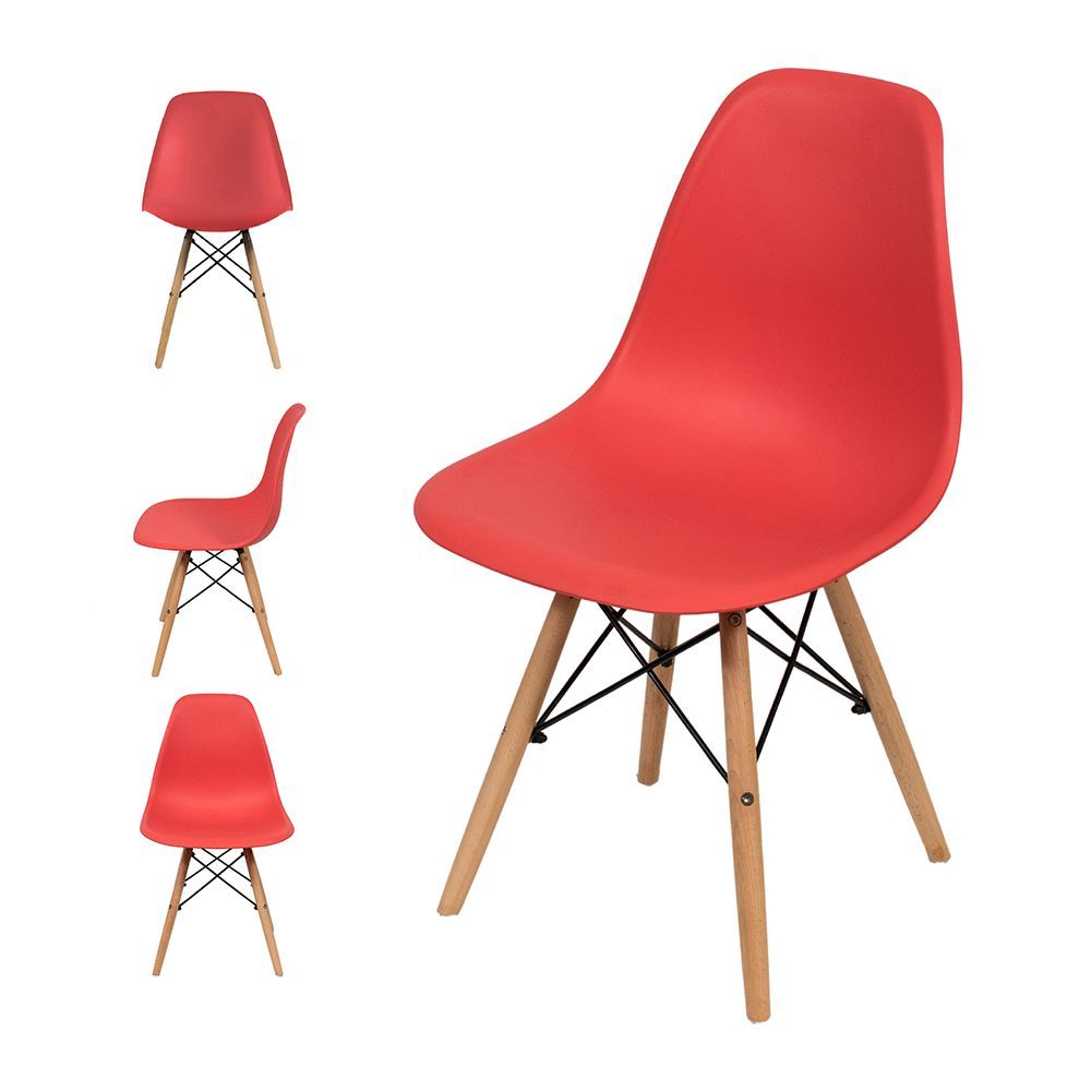 Silla Eames Roja 4 Unidades