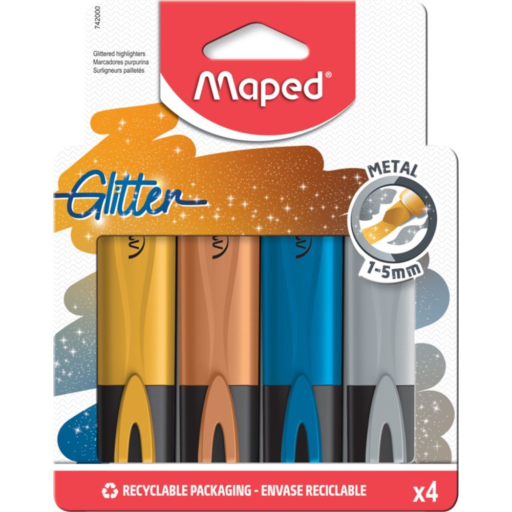 Marcador Classic Metal Colores X4