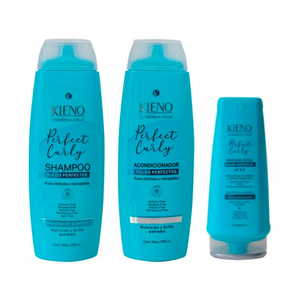 Kit Kleno Perfect Curly Shampoo + Acondicionador + Mascara