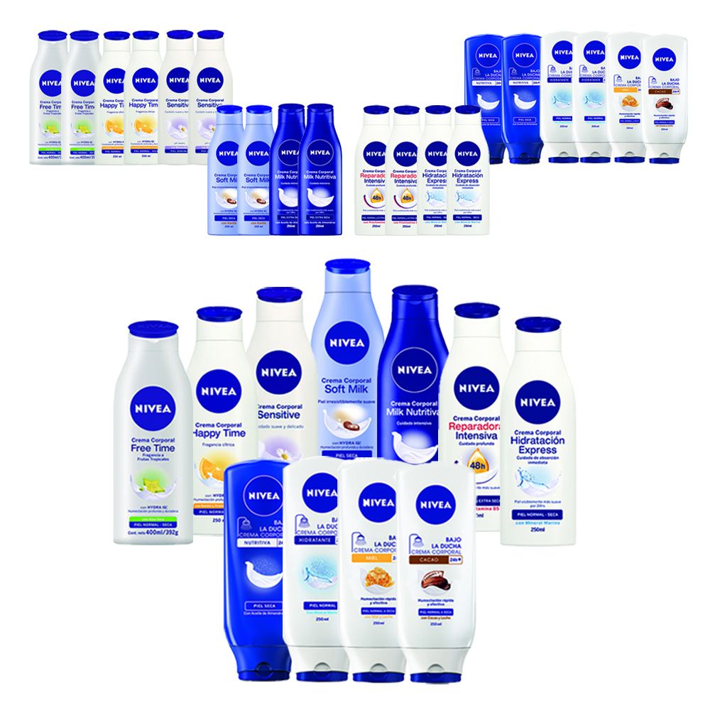 Kit Nivea Body Completo: Bajo La Ducha y Cuidado Básico