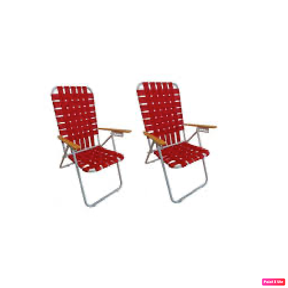 2 x Reposera Descansar 20001 Plegable 5 posiciones Madera Roja