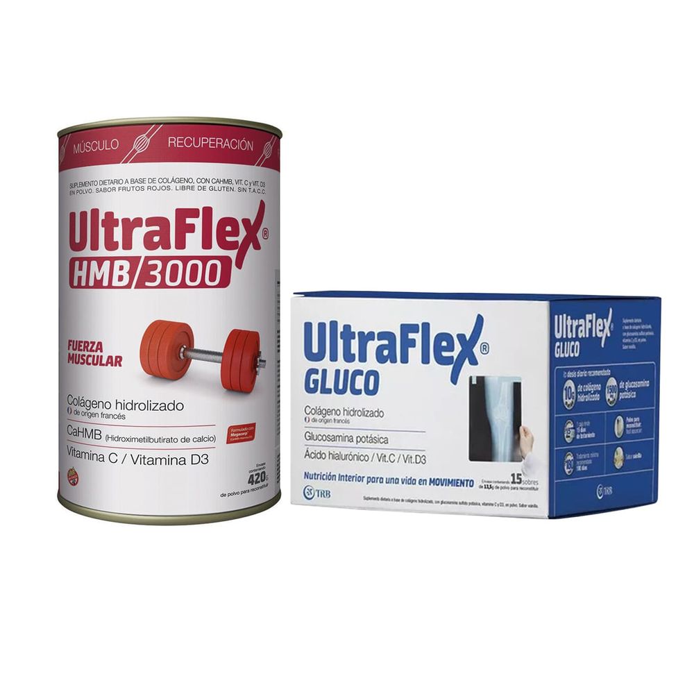 Ultraflex Glucosamina 15 u + Ultraflex Hmb 3000 420g