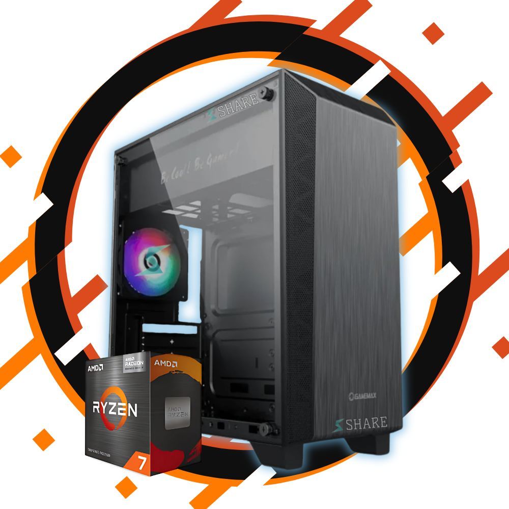 PC GAMER RYZEN 7 5700G + 32GB RAM + 480GB SSD – GRAPHICS VEGA + PLACA WIFI