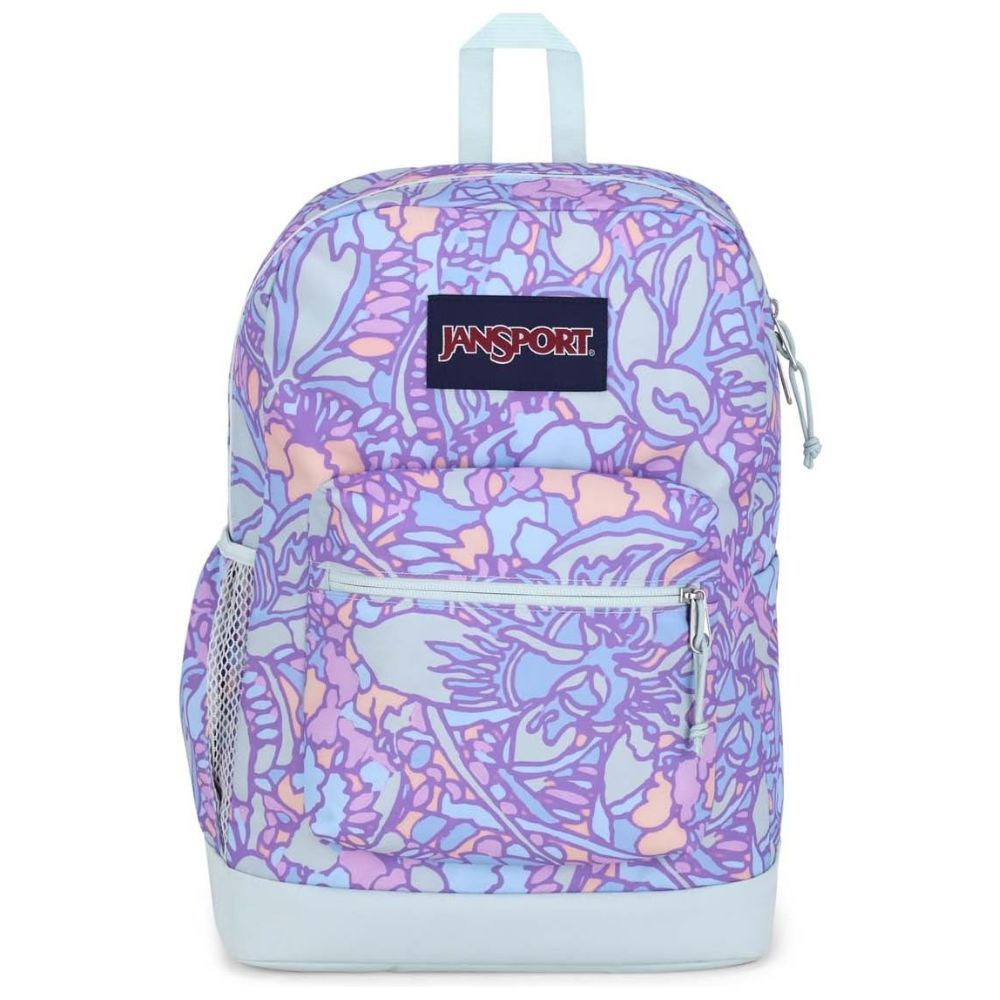 Mochila Jansport Cross Town Fluid Florel Pastel Lilac 26 Lts