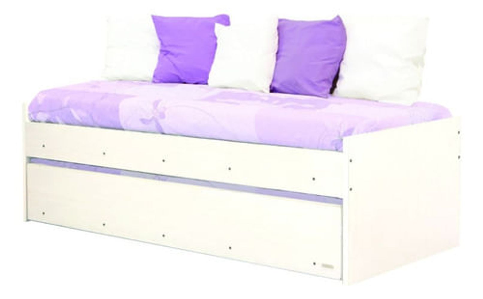 Divan Cama Platinum 2 Camas 1 Plaza Blanco
