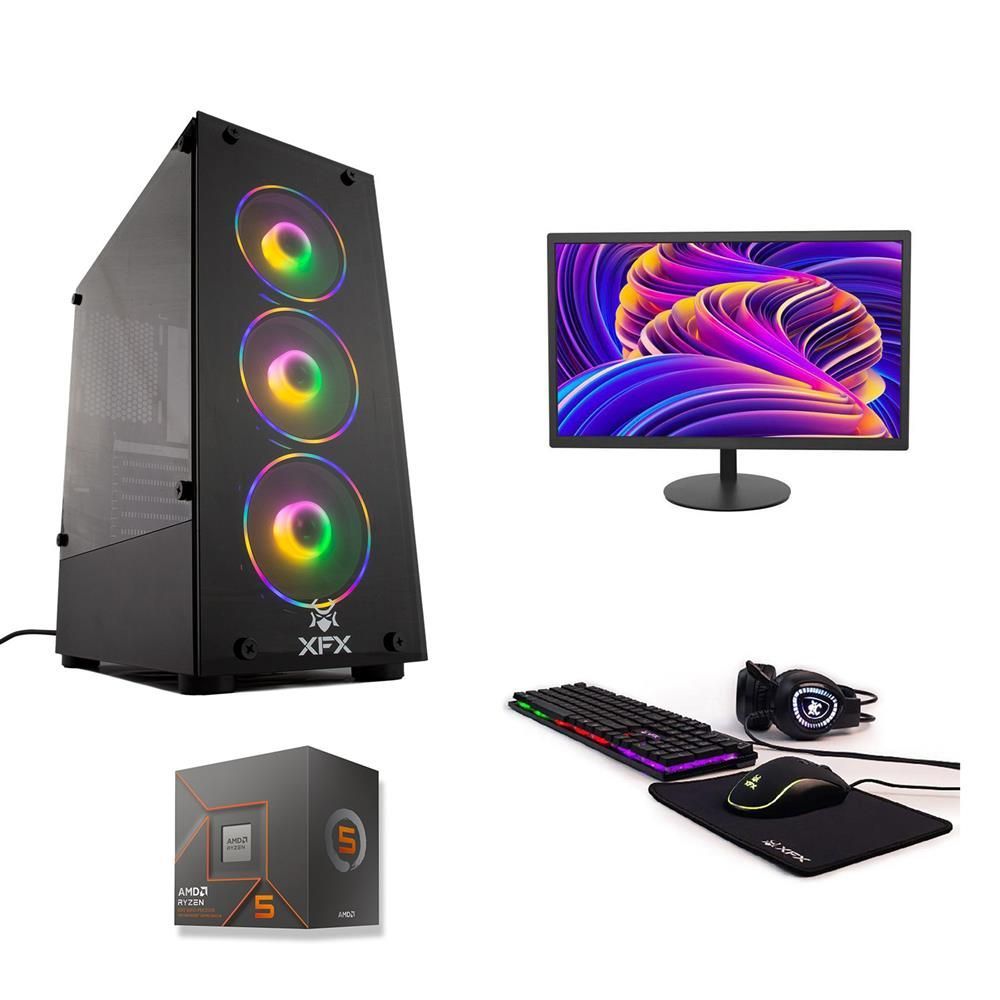 Pc Armada Gamer Amd Ryzen 5 8500g 16gb Ssd 960gb Monitor 19" Teclado ...