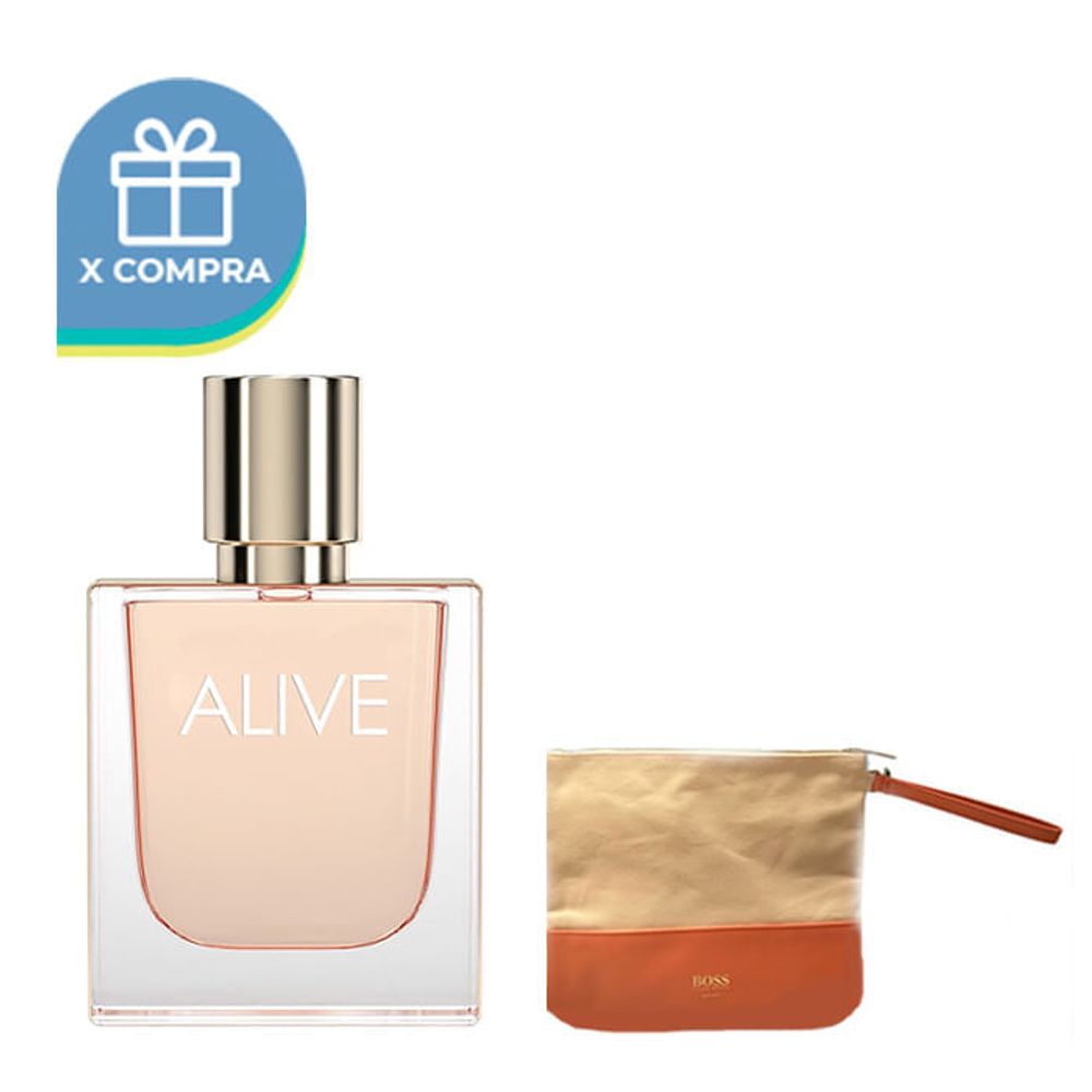 Perfume Hugo Boss Alive 80 ml + POUCH BOSS ALIVE REGALO