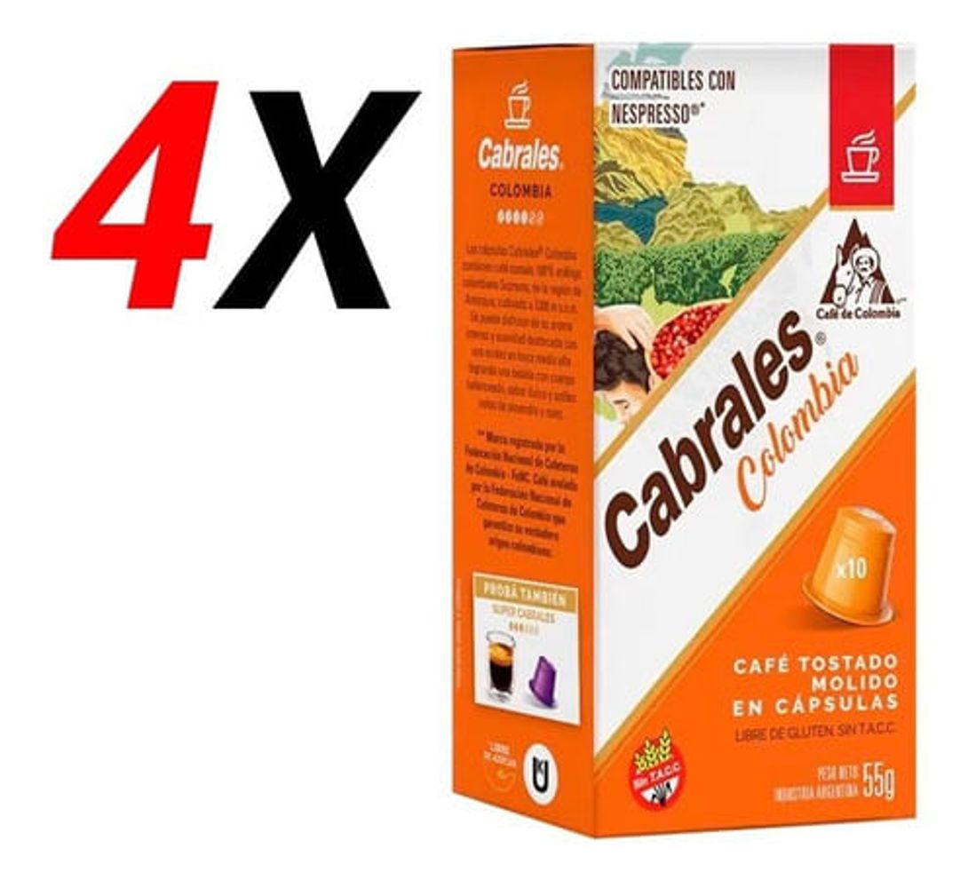 Cápsula Café Cabrales Colombia Pack X 4