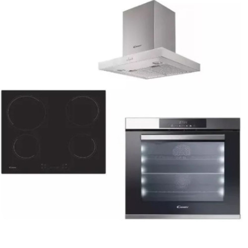 Combo Candy Horno Fcdp818vx + Anafe Ch64ccb + Campana Cmb655x