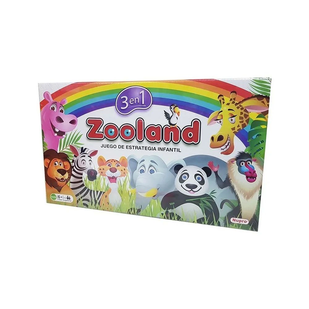 Juego de Mesa Zooland Estrategia Infantil Animales y Memotest