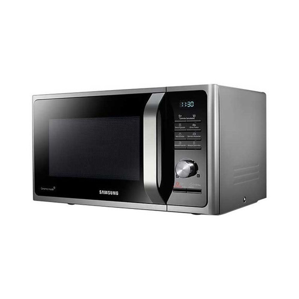 Microondas Samsung Grill 23L Ceramico Gris plata