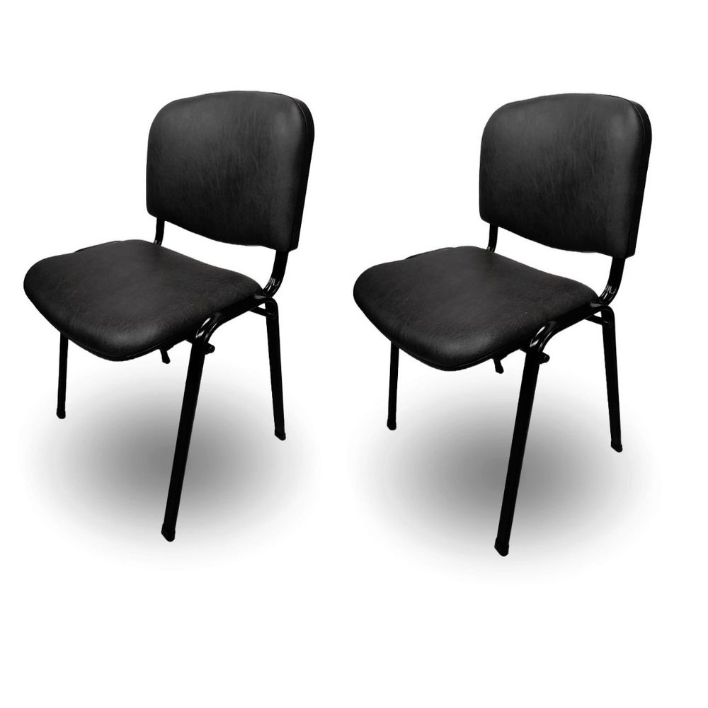 Silla apilable MRB isso pack x 2 unidades eco negro