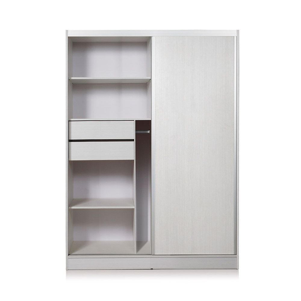 Placard 2 Puertas Corredizas Ricchezze Morena Roble Blanco