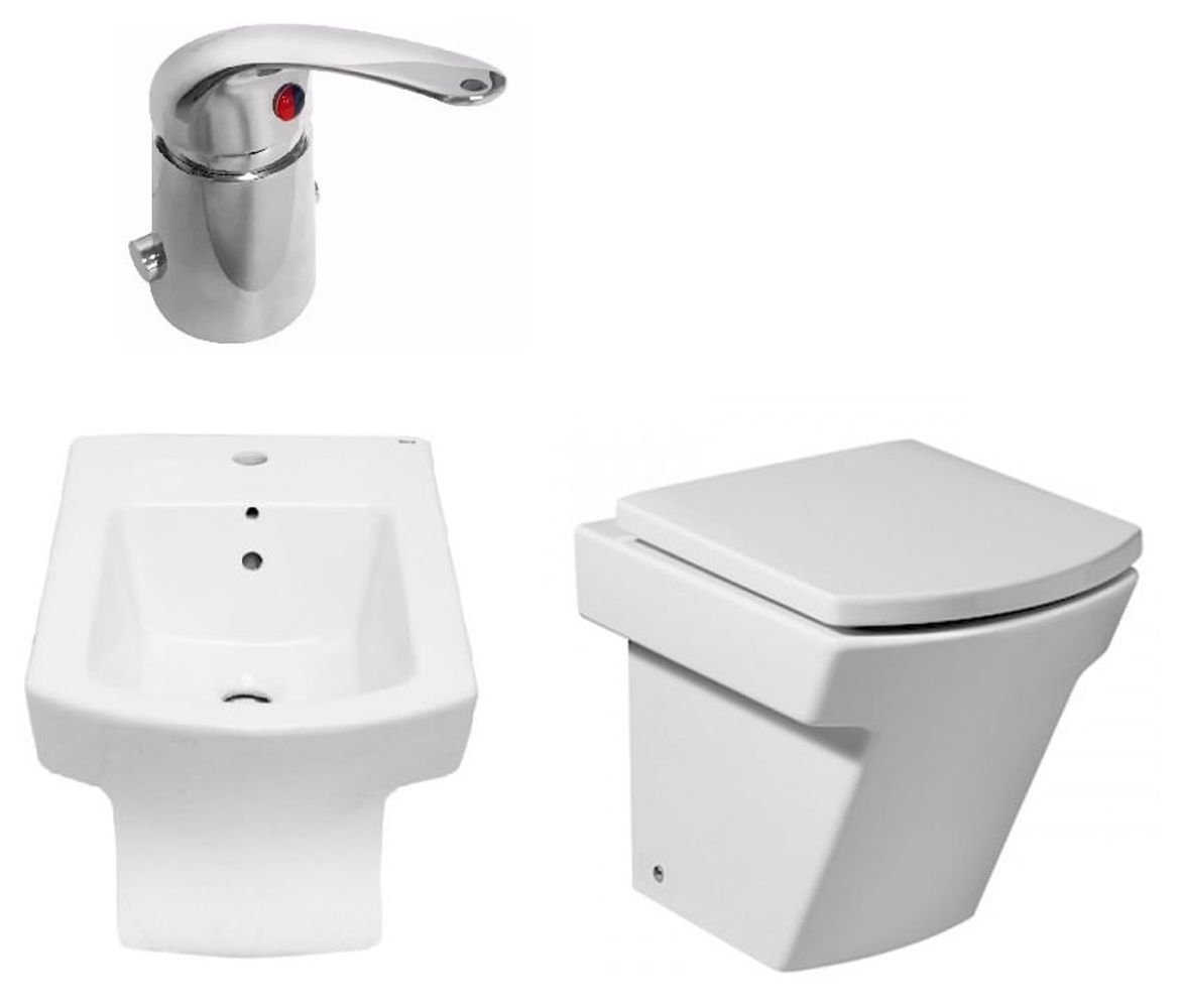 inodoro completo Inodoro Bidet hall Roca griferia peirano