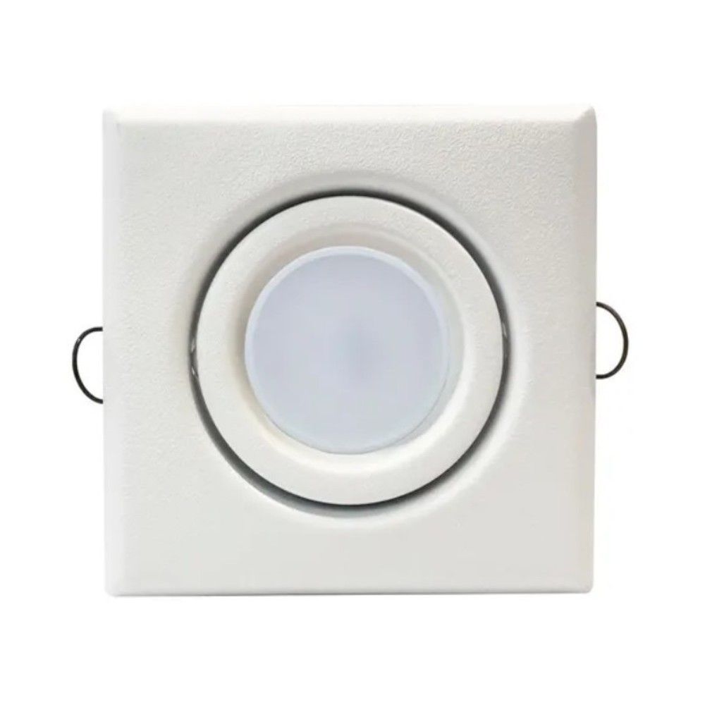 Spot Embutir Led Cuadrado Luz 7w Calida Blanco