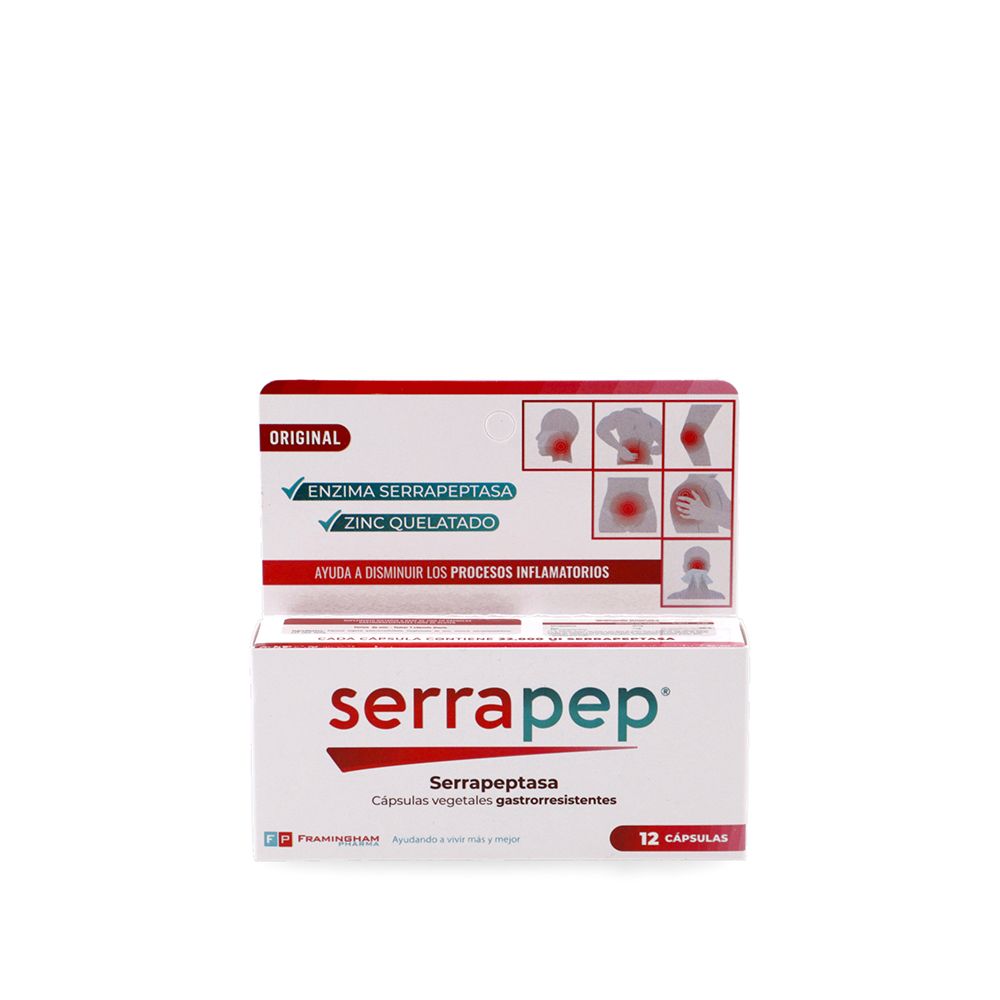 Serrapep - Antiinflamatorio x 12 cápsulas